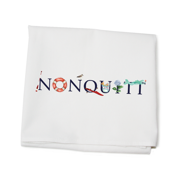 nonquitt flour sack towel - Tina Labadini Designs