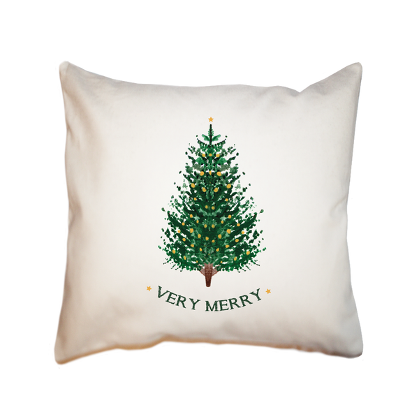 very merry christmas tree square pillow - Tina Labadini Designs